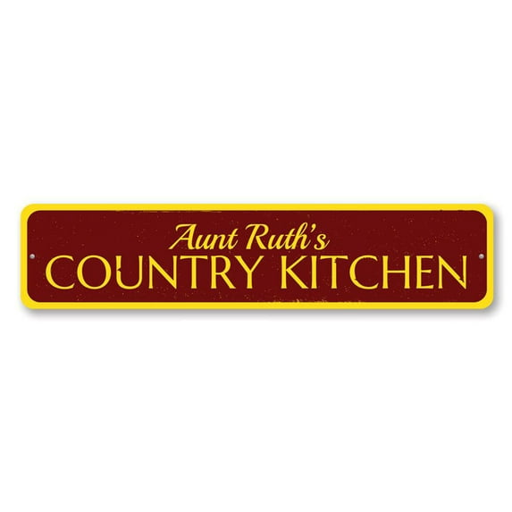 Country Kitchen Sign, Name Sign, Country Kitchen Decor, Cook Sign ...