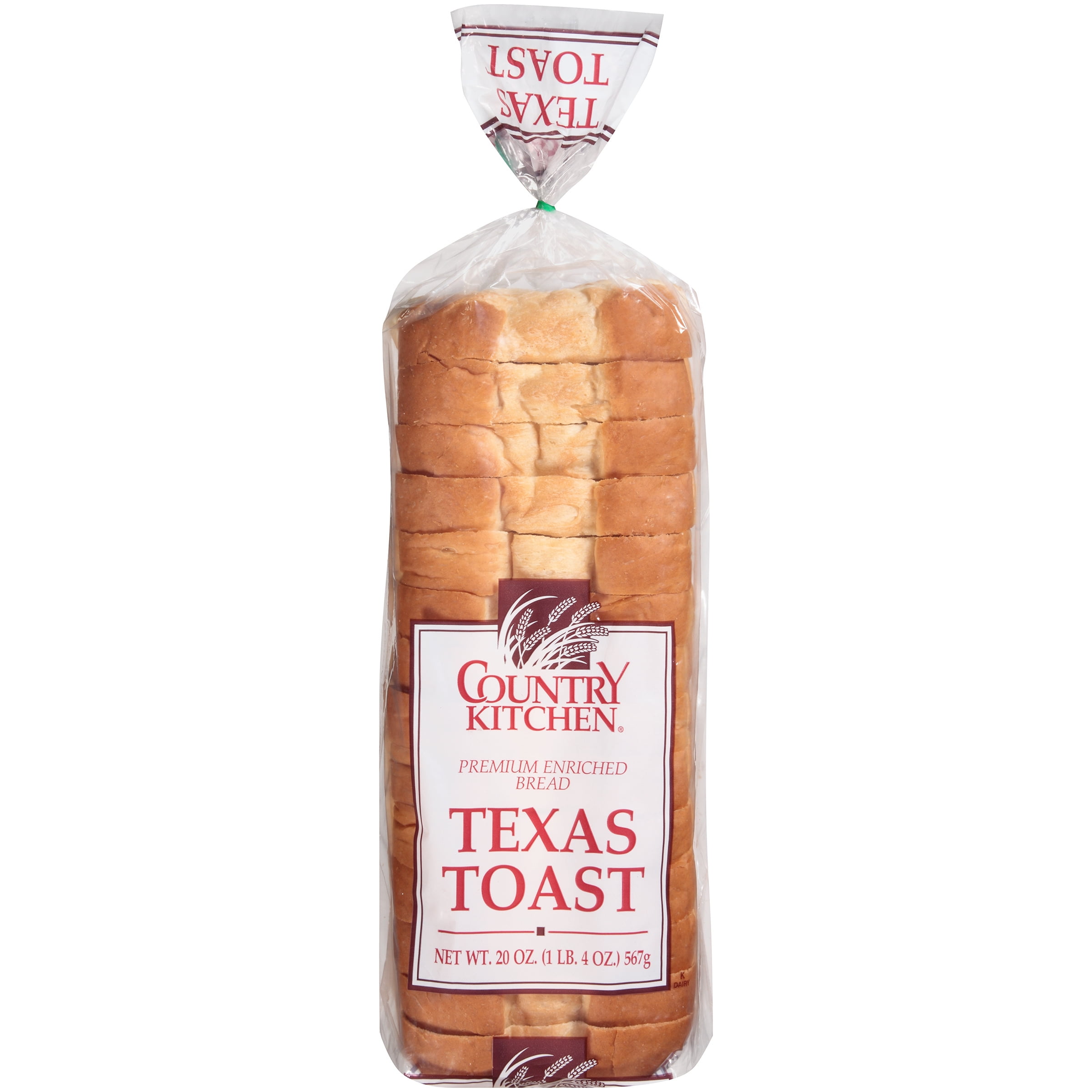 Country Kitchen Texas Toast, Thick Sliced White Bread, 20 oz Loaf ...