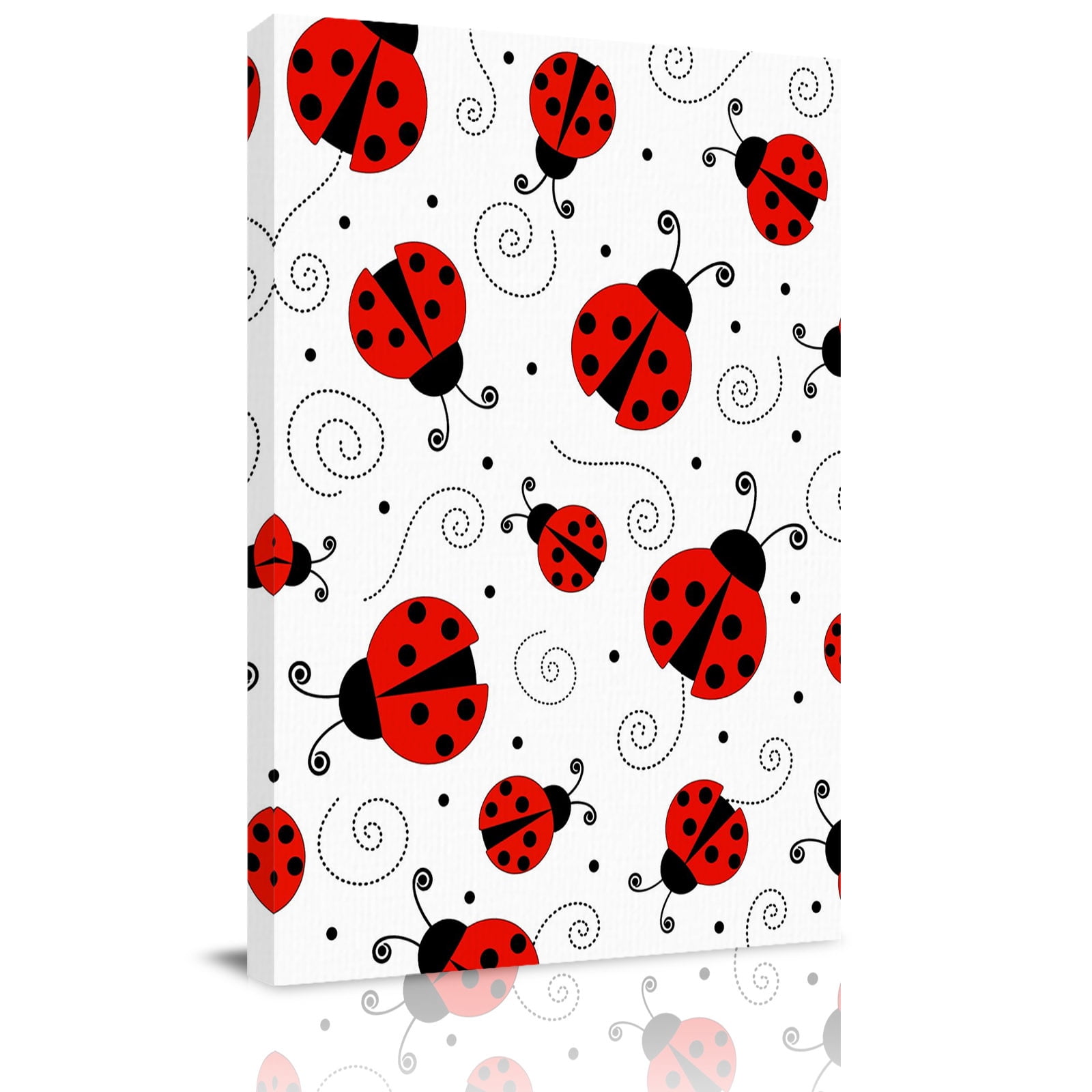 Country Ladybug Canvas Wall Art for Living Room, Farmhouse Classic ...