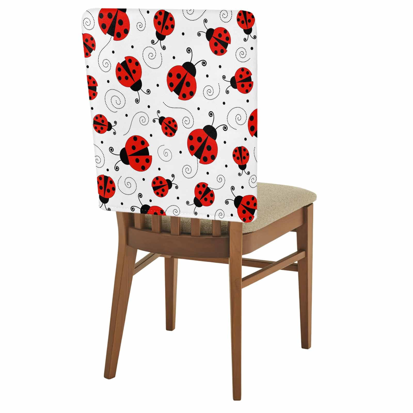 Country Ladybug Chair Back Covers Pack of 1, Farmhouse Classic Retro ...