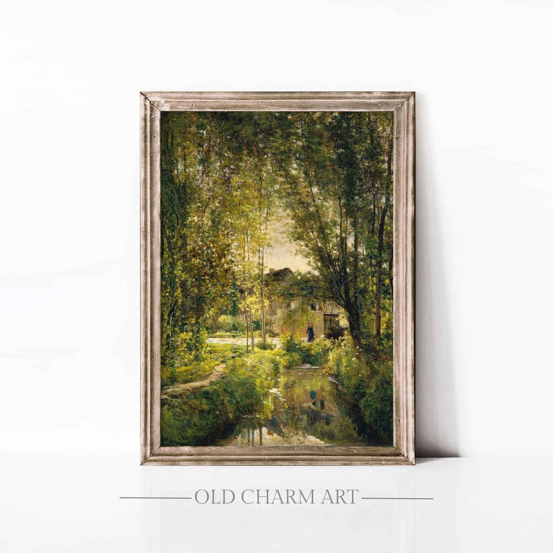 Country Landscape, Vintage Rustic Art Poster, Summer Farmhouse Decor ...