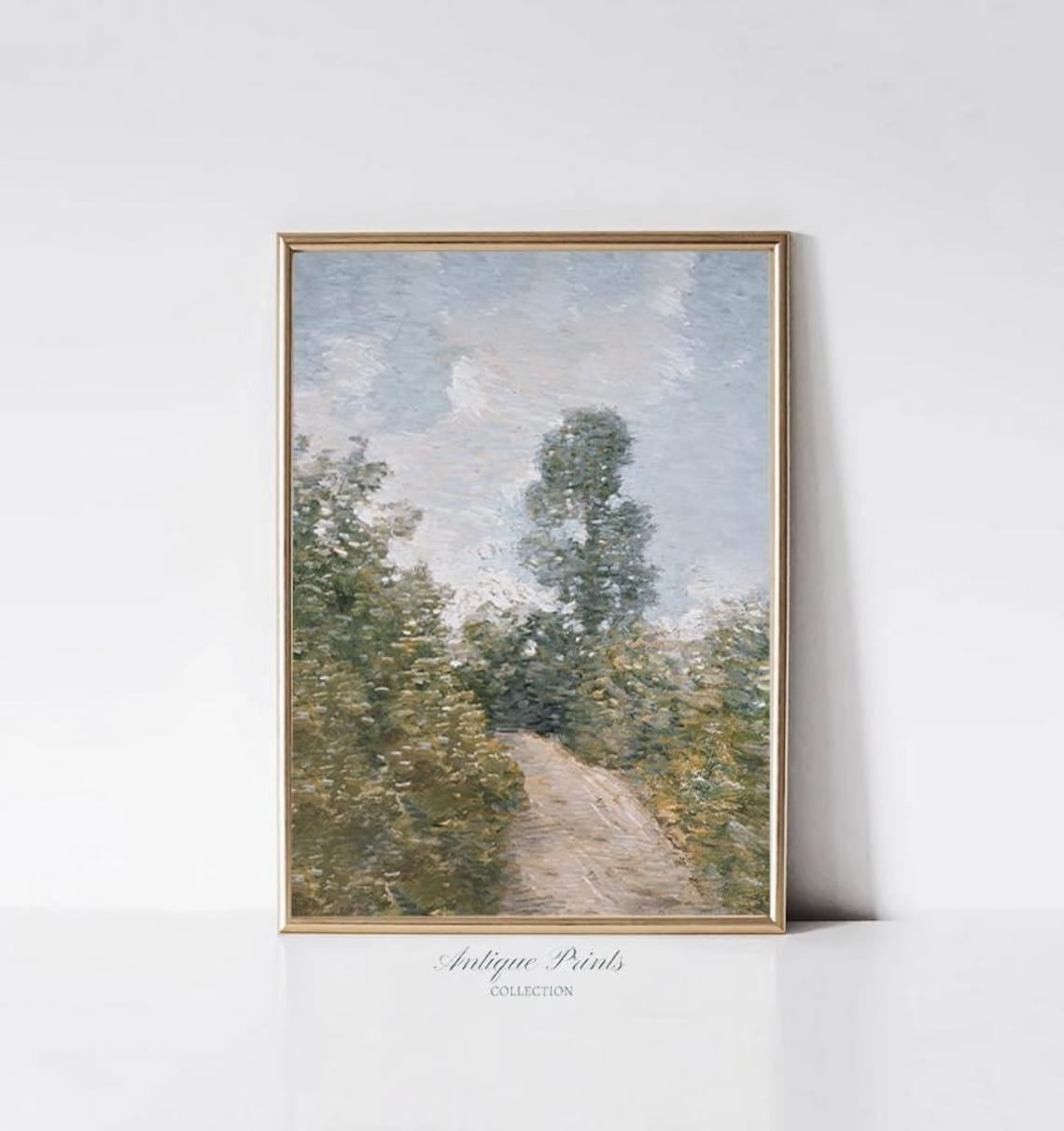 Country Landscape Vintage Wall Art, Countryside, Farmhouse Wall Decor ...