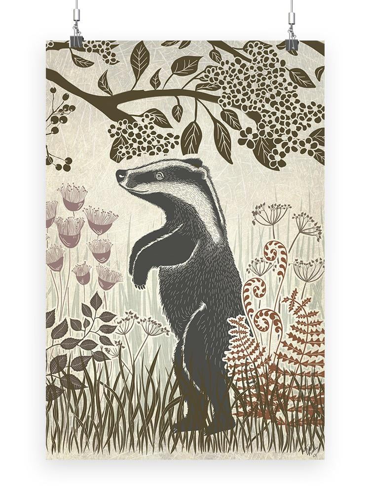 Country Lane Badger 4, Earth Poster - Fab Funky Designs, - Walmart.com
