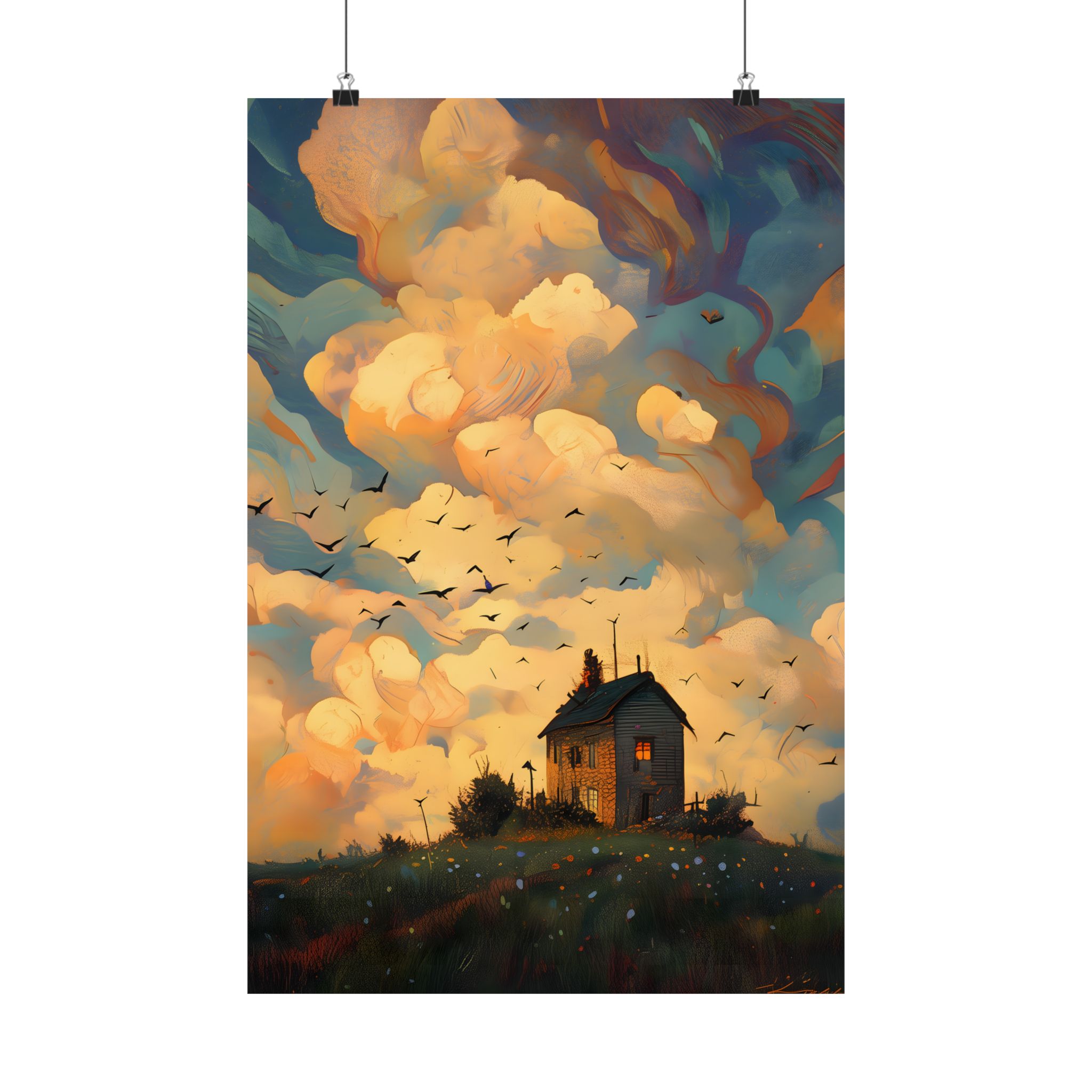 Country Lane Poster Matte Wall Decor Painting for Bedroom - Walmart.com