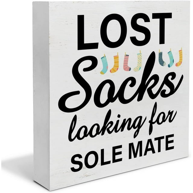 Country Laundry Room Wood Box Sign Decor Desk Sign Laundry Quote Lost ...