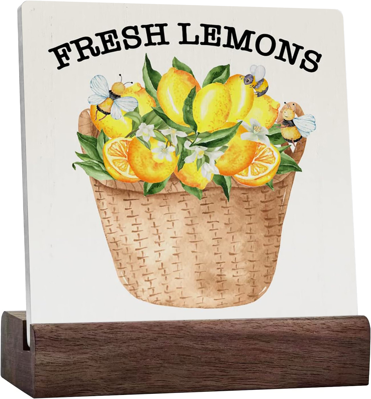 Country Lemon Sign Rustic Lemons Ceramic Table Sign Decorative Sign ...
