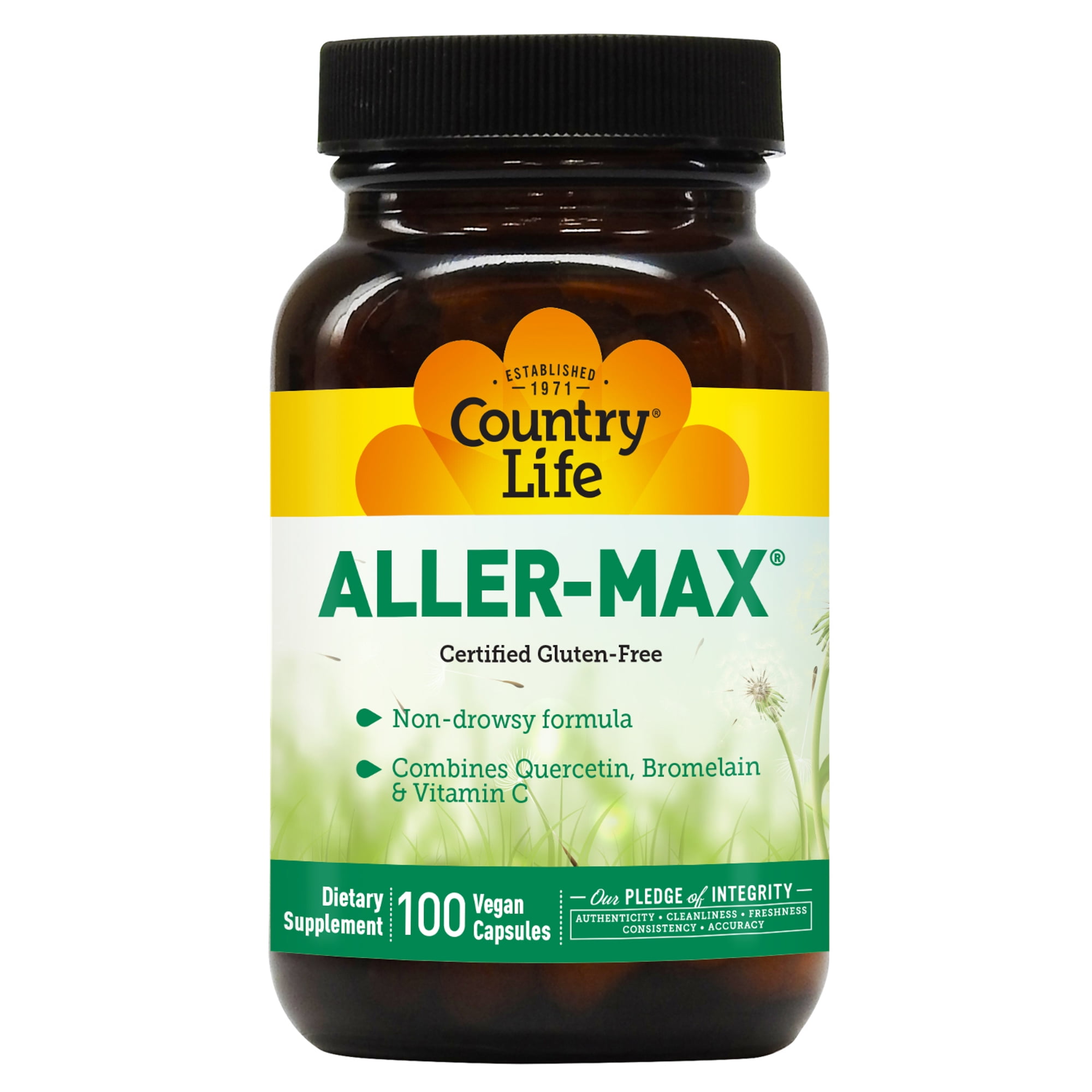 Country Life Aller-Max, 100 Veg Caps, with Quercetin, Bromelain ...