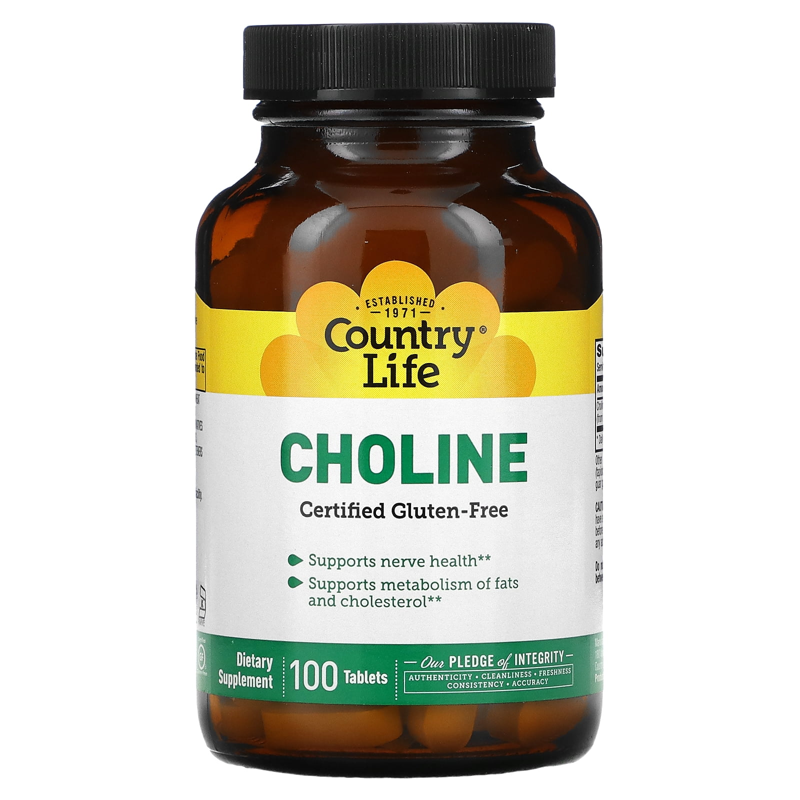 Country Life Choline, 266 mg, 100 Tablets - Walmart.com