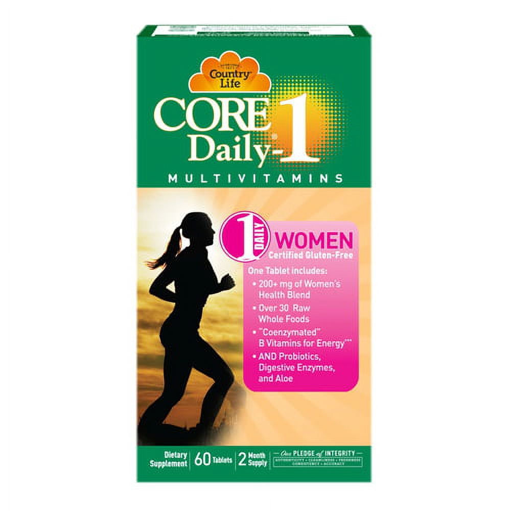Country Life Core Daily 1 Multiple Vitamins Supplements for Women, 60 ...
