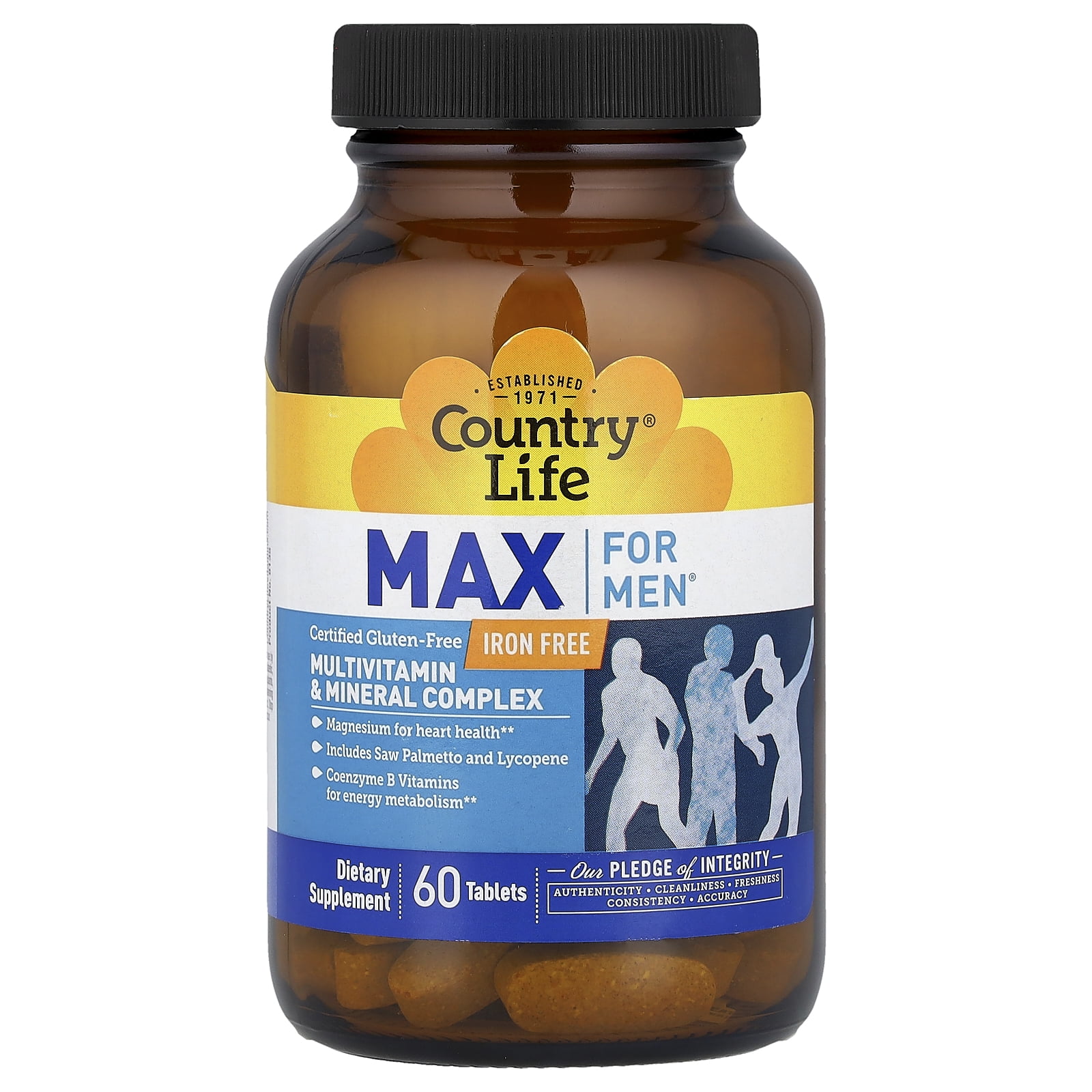 Country Life Max for Men, Adult Multivitamin & Mineral Complex with ...