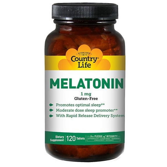 Country Life Vegan Melatonin 1mg - Sleep Promoter Dietary Supplement ...