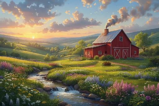 Country Life - Old Country Farmhouse - 500 Piece Jigsaw Puzzle for ...