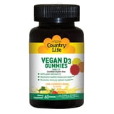 Country Life Vegan D3 Gummies, Lemon, Strawberry & Orange Flavors, 25 ...