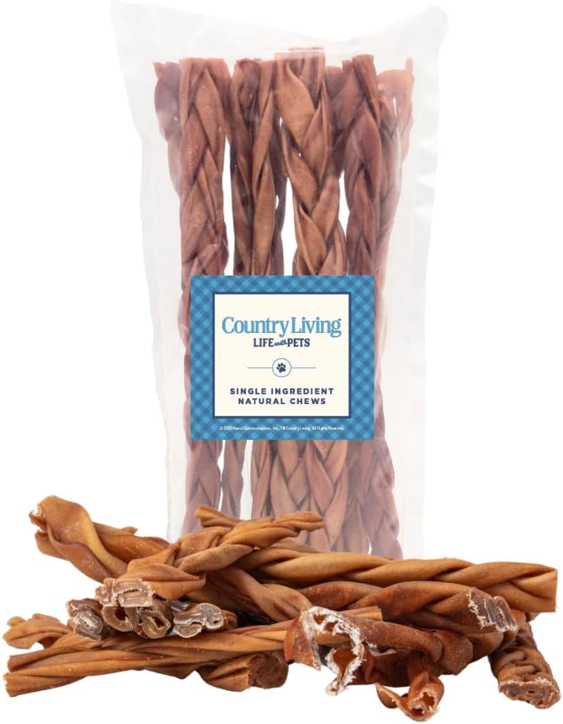 Country Living 12-Inch Braided Collagen Sticks - Premium All-Natural ...