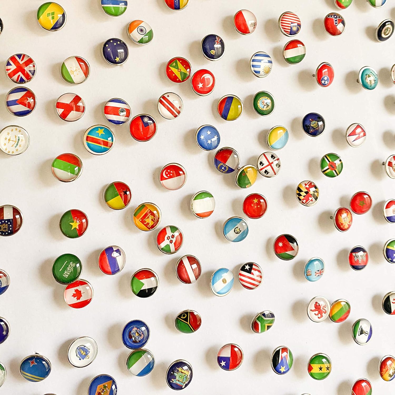 Country Map Push Pins - National Flag Thumb Tacks (287 Pieces) for ...