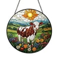 Country Meadow Cow Glass Window Hanging – Home Decor - Walmart.com