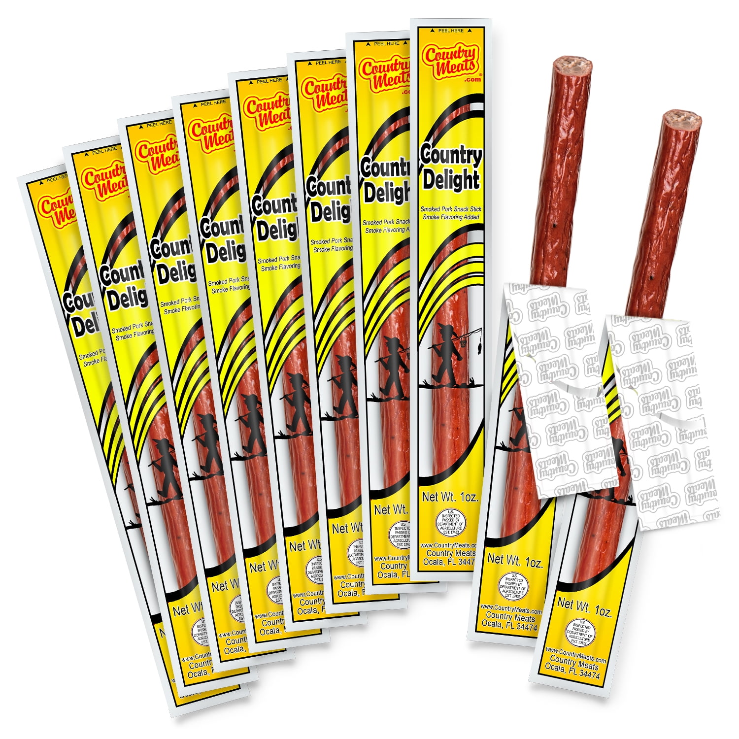 Country Meats High Protein Keto Friendly Meat Sticks (10 Sticks ...
