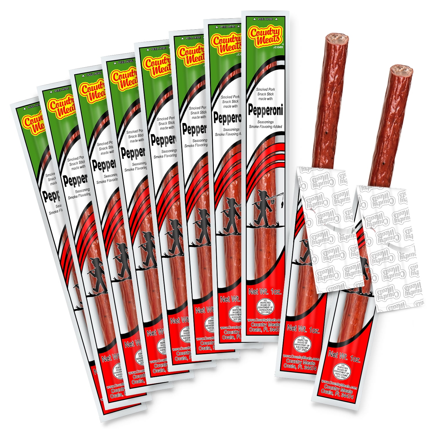 Country Meats High Protein Keto Friendly Meat Sticks (10 Sticks ...