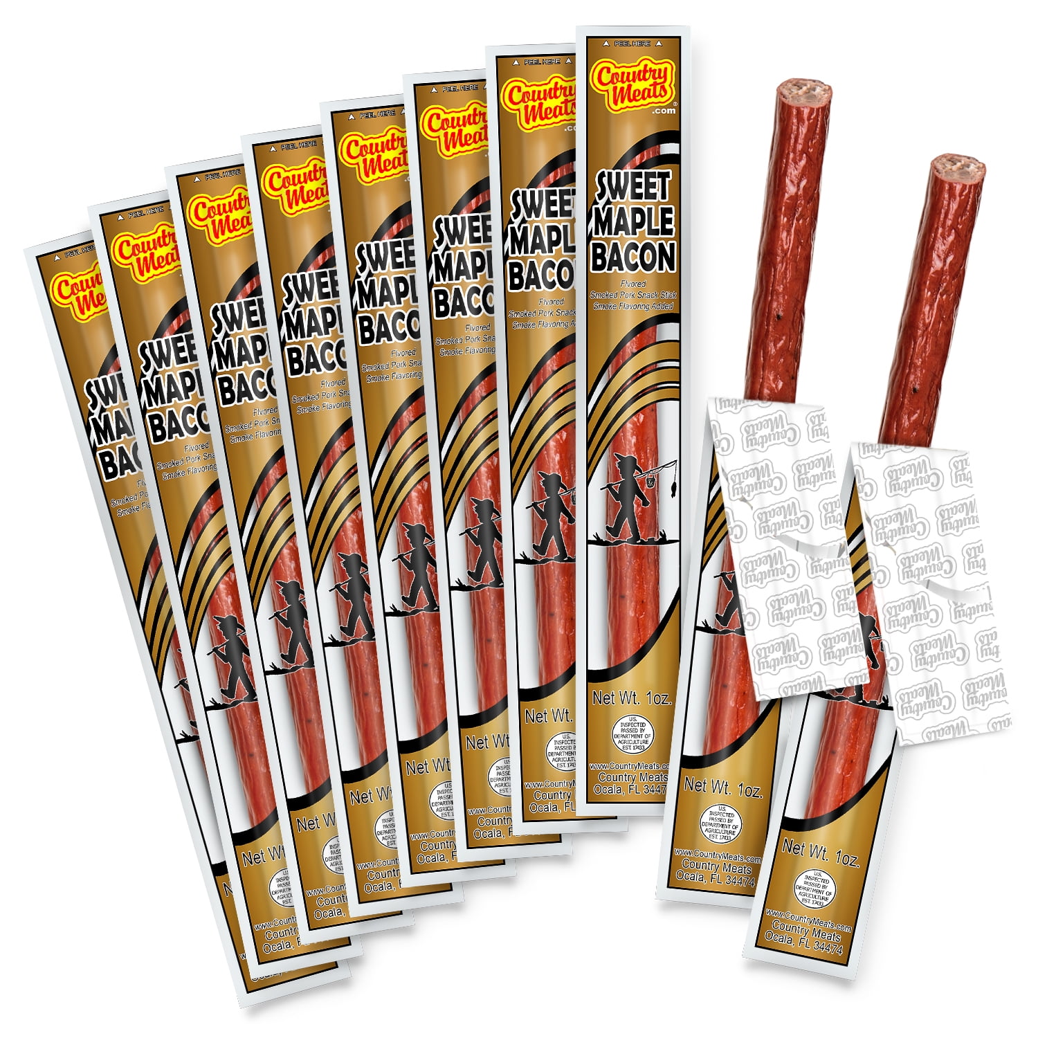 Country Meats High Protein Keto Friendly Meat Sticks (10 Sticks, Sweet ...