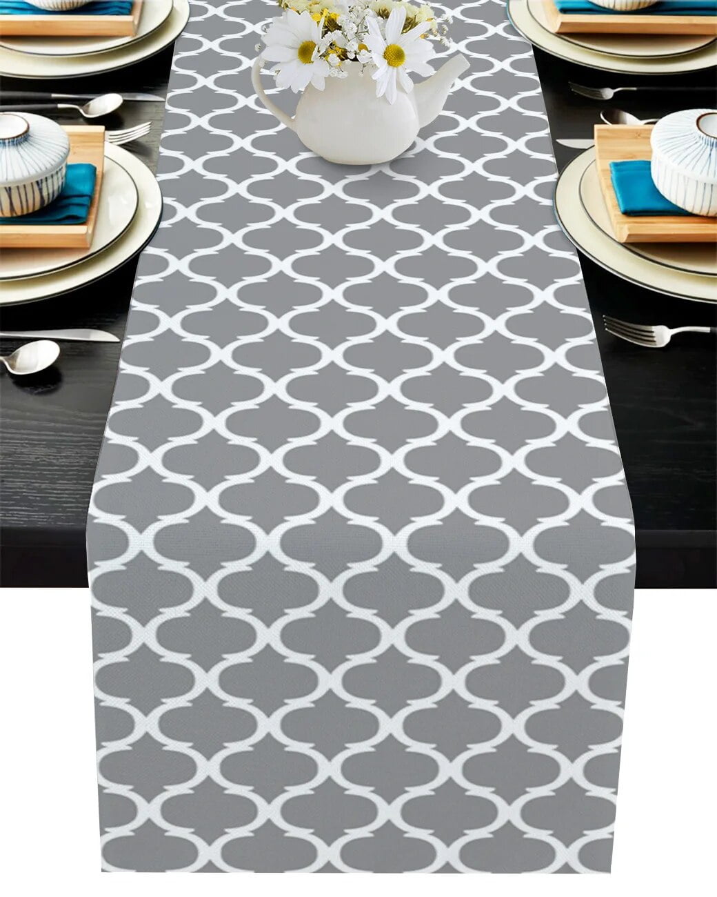 Country Moroccan Orange Pop Table Runner for Wedding Party Coffee Table ...