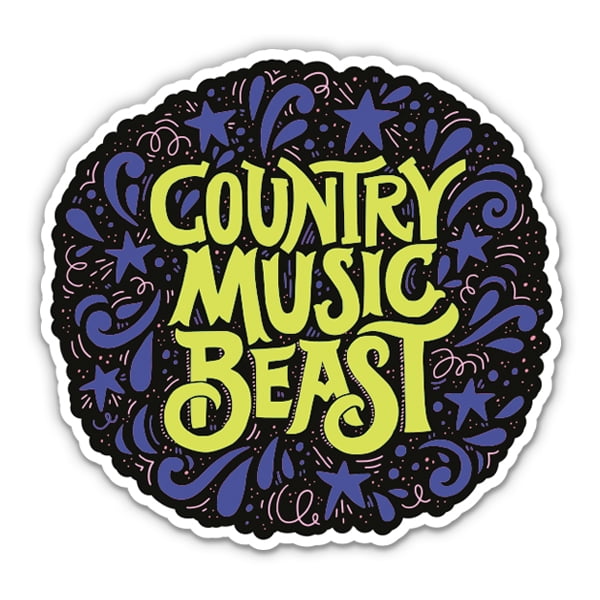 Country Music Beast - 5" Vinyl Sticker - For Car Laptop I-Pad ...