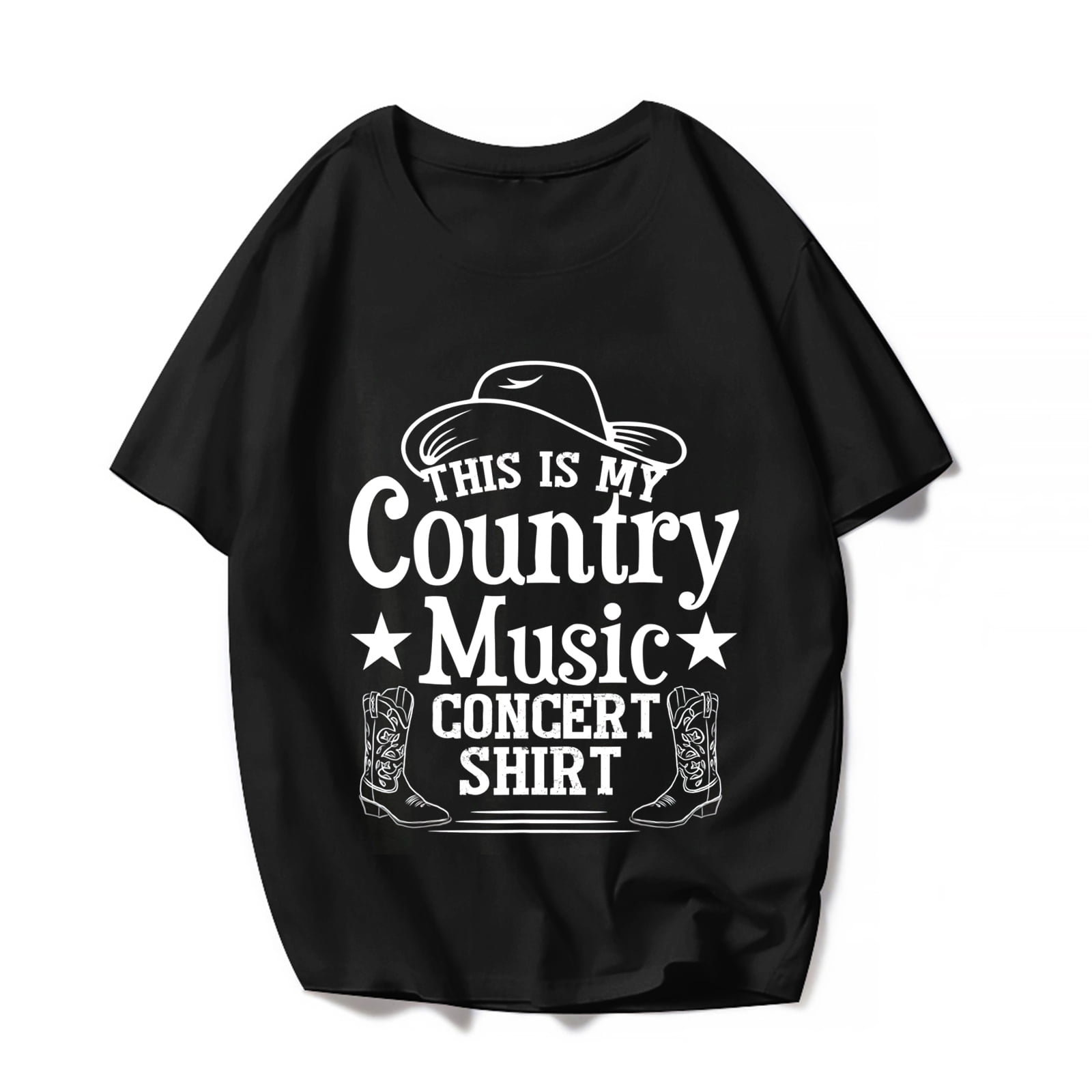 Country Music Concert T-Shirt Retro Cowboy Hat Graphics Women Men Tops ...