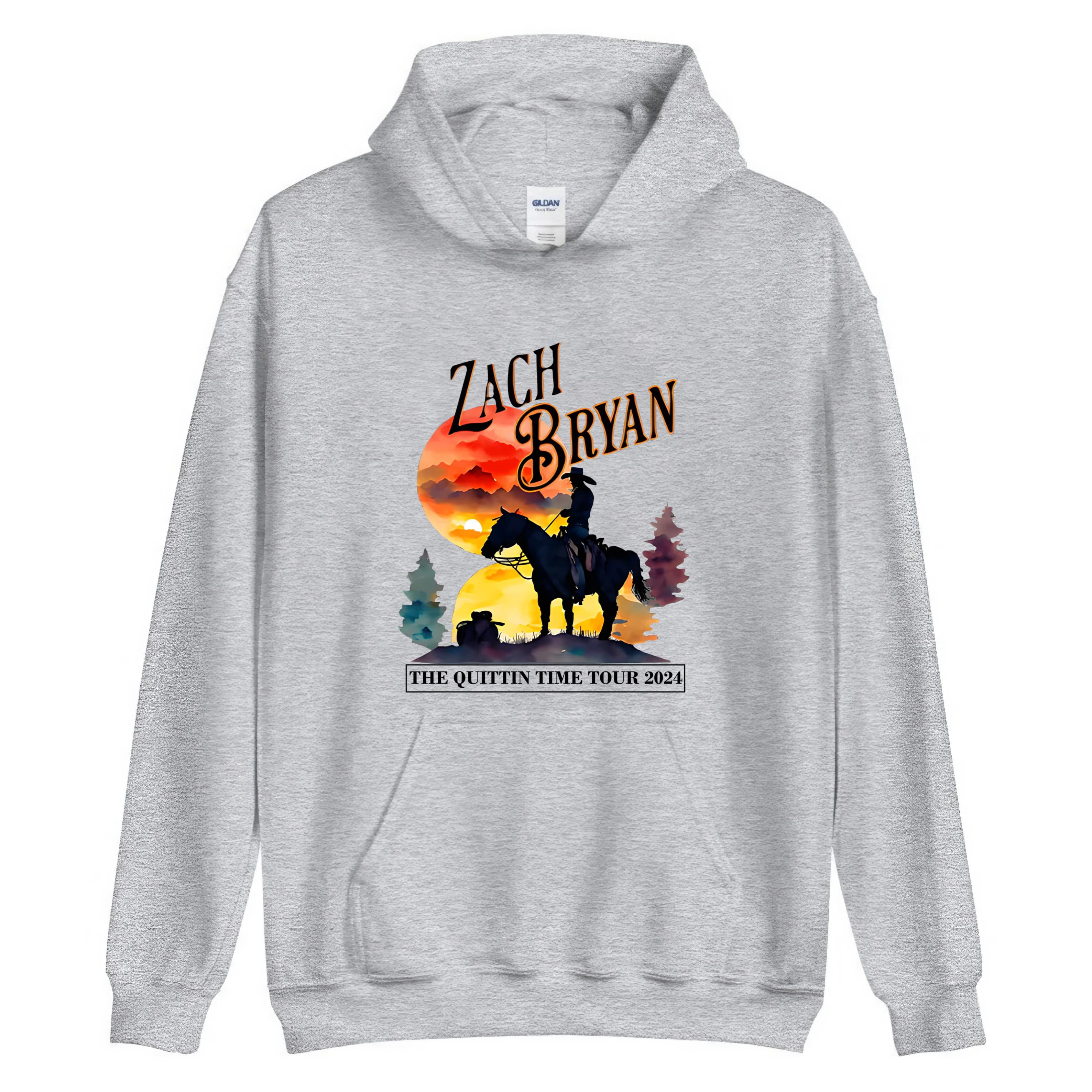 Country Music Graphic Tee - Quittin' Time Tour Sunset Design - Walmart.com