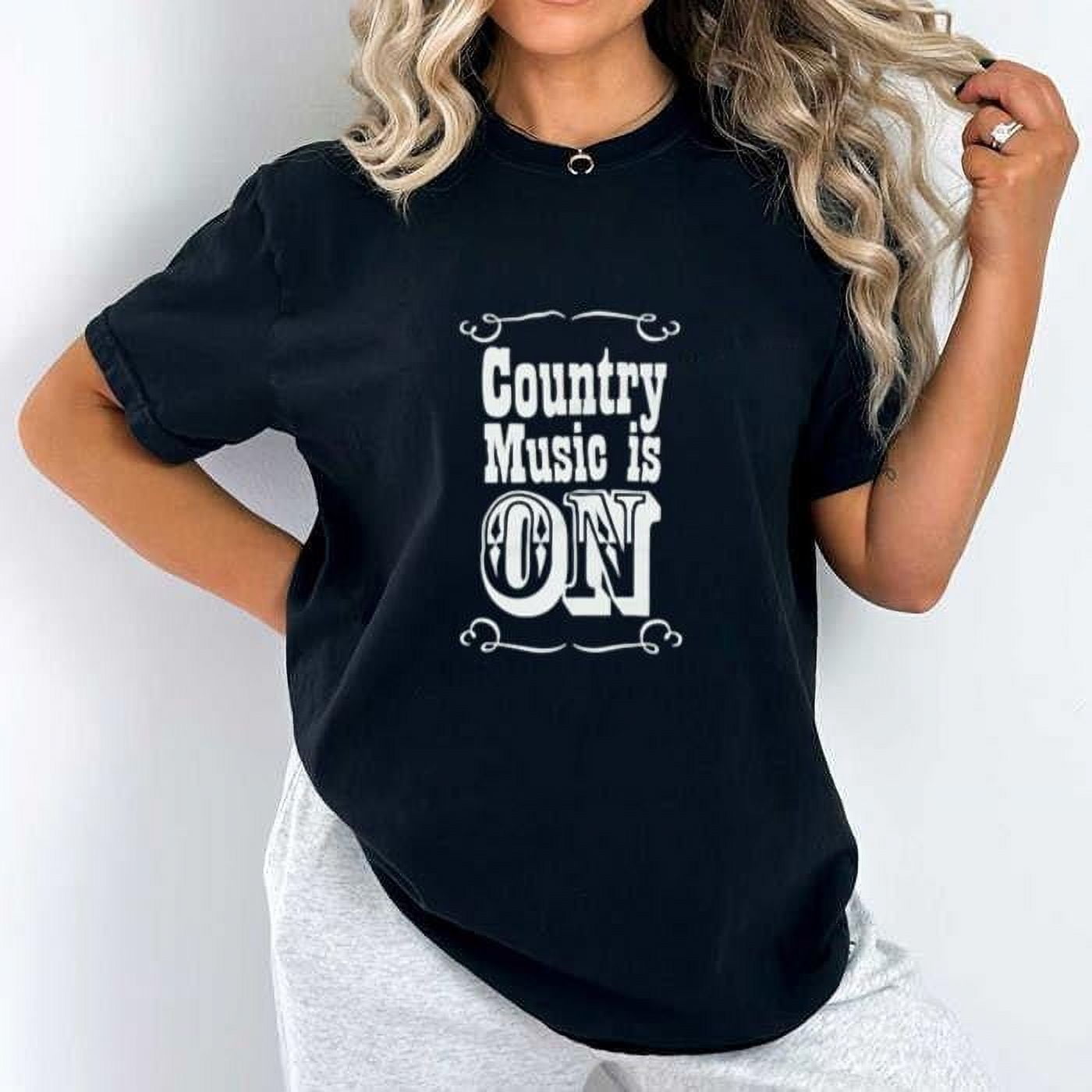 Country Music Is ON Comfort Color T-Shirt Radio Jam Funny Country Fan ...