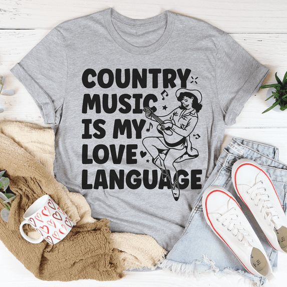 Country Music Is my Love Language Tee Mustard S Peachy Sunday T-Shirt ...