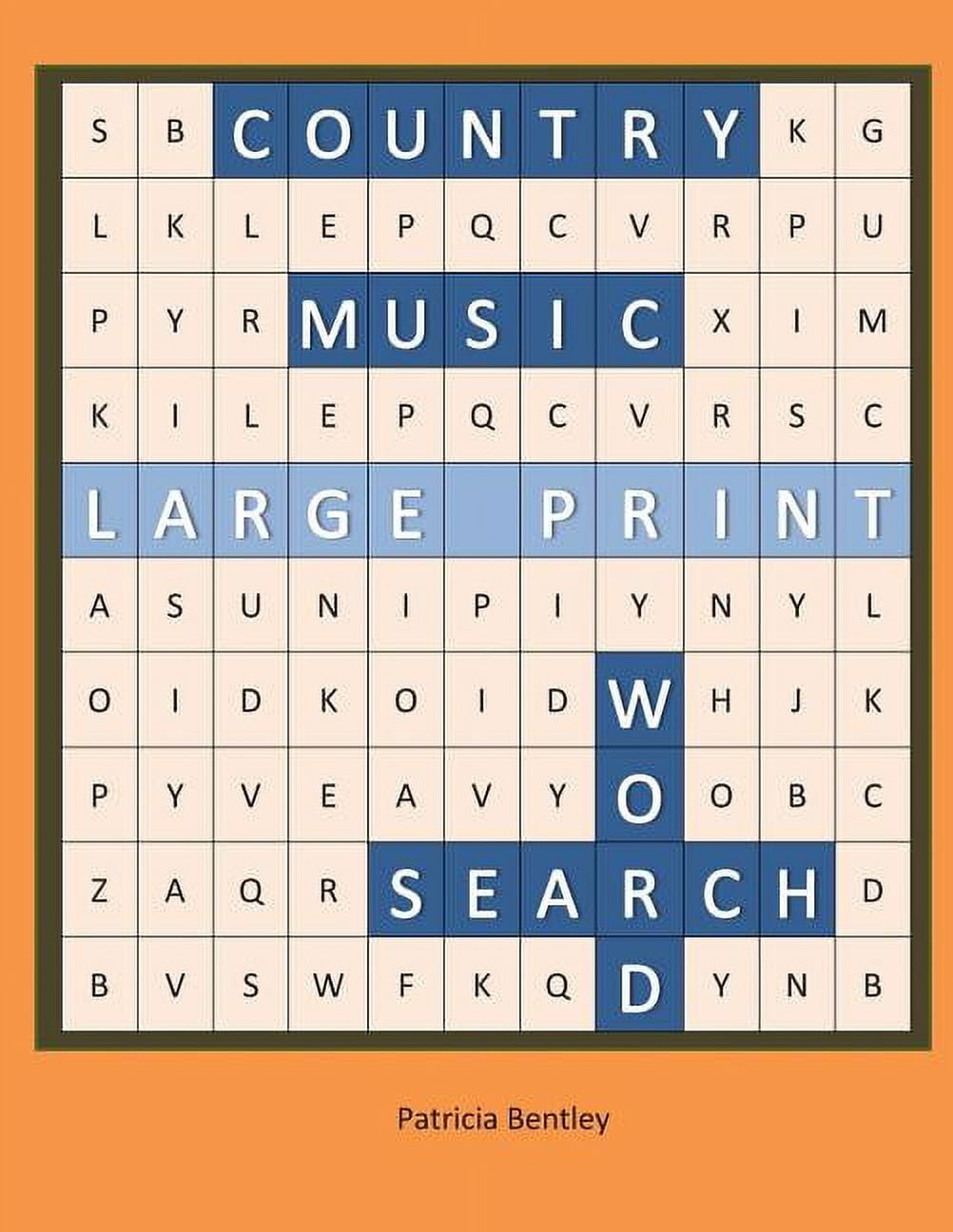 Country Music Large Print Word Search - Walmart.com