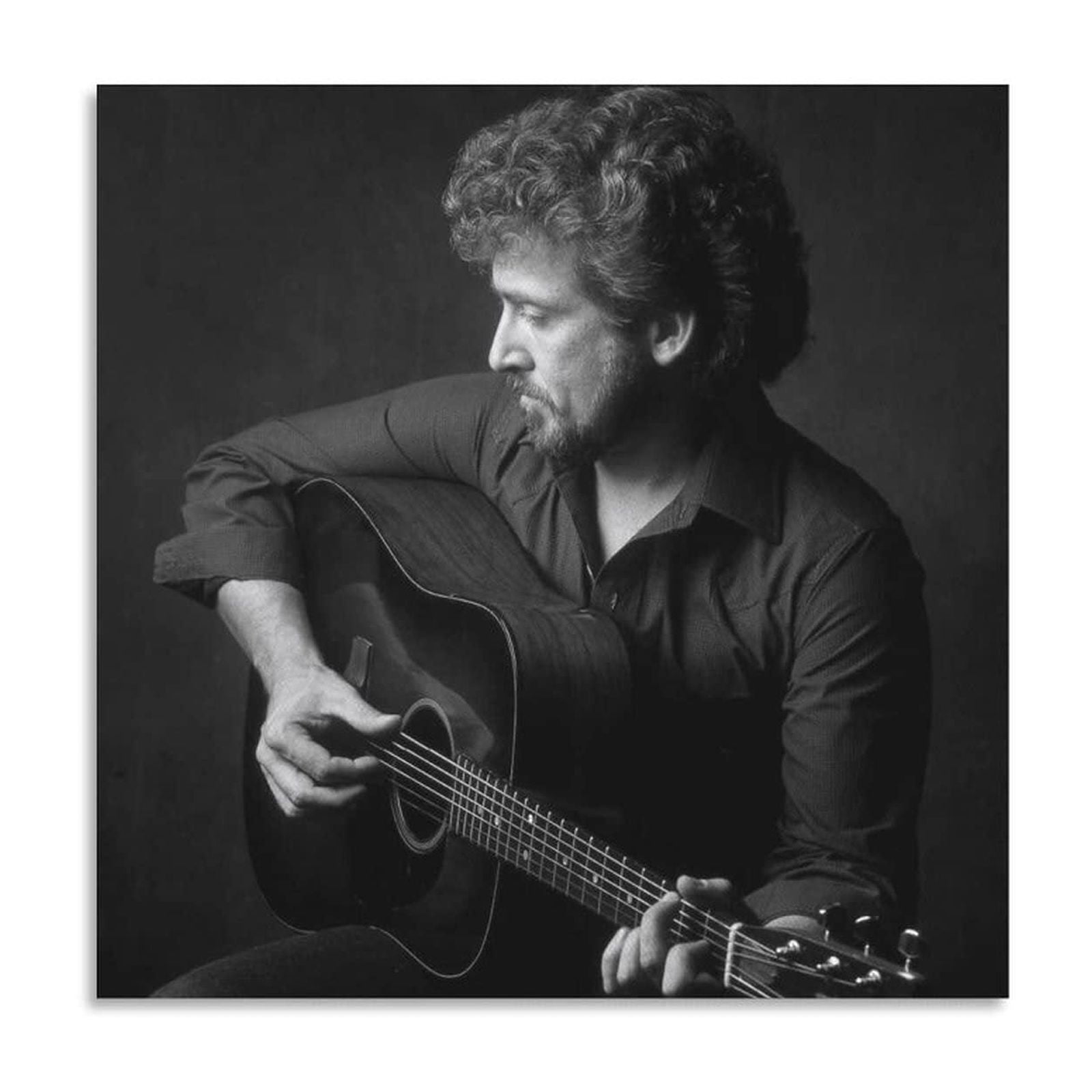 Country Music Singer Keith Whitley Playing Guitar Retro Poster Poster ...