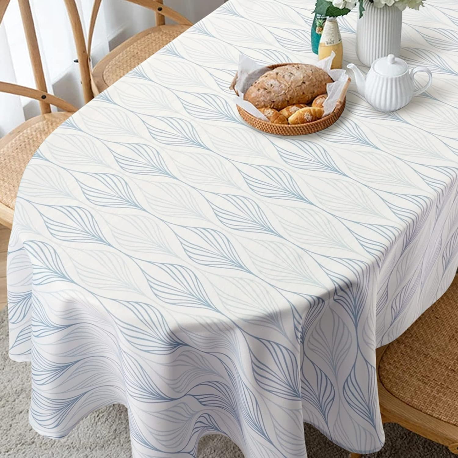 Country Oval Tablecloth for Oval Table Waterproof Table Cloths for ...