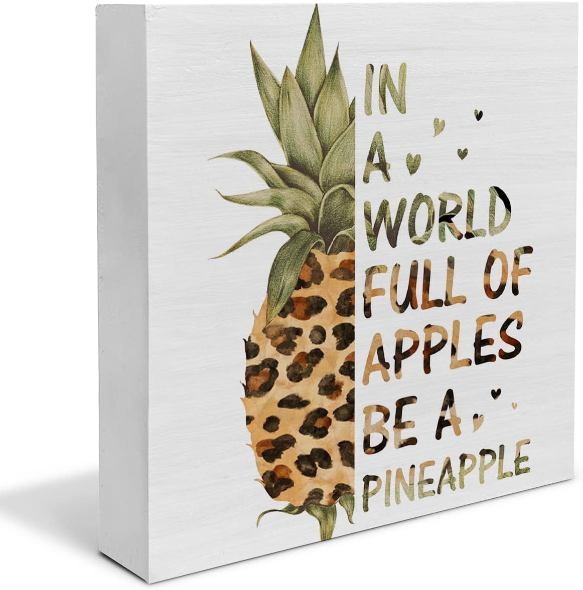 Country Pineapple Wood Box Sign Decor Desk Sign In A World Full Of ...