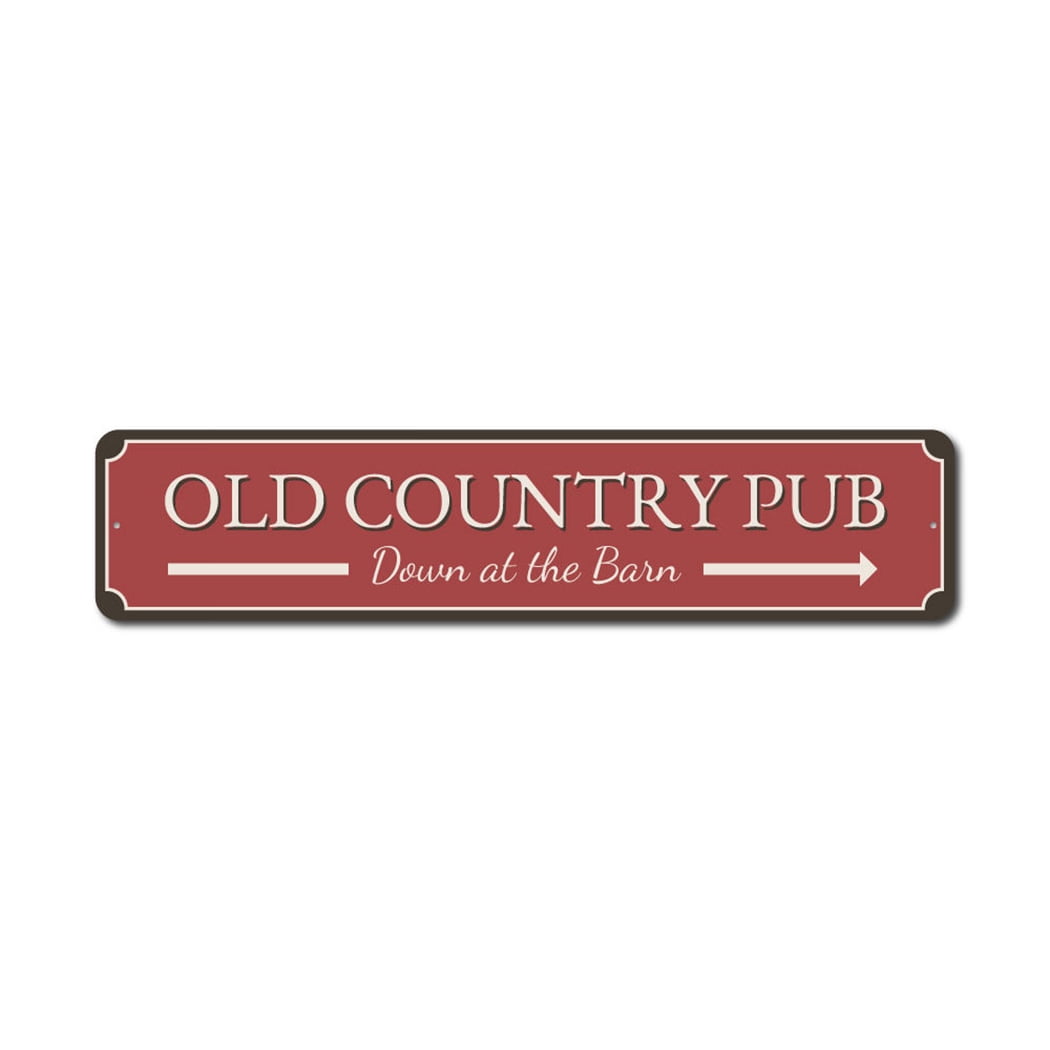 Country Pub Sign, Country Pub Decor, Farm Pub Sign, Barn Pub Aluminum ...
