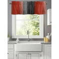 Country Red Black Gradient Wood Grain Valances for Windows,Rod Pocket ...