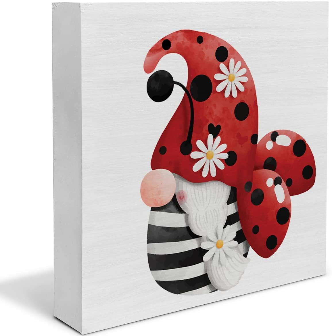Country Red Insect Gnome Wood Box Sign Decor Desk Sign Insects Gnome ...