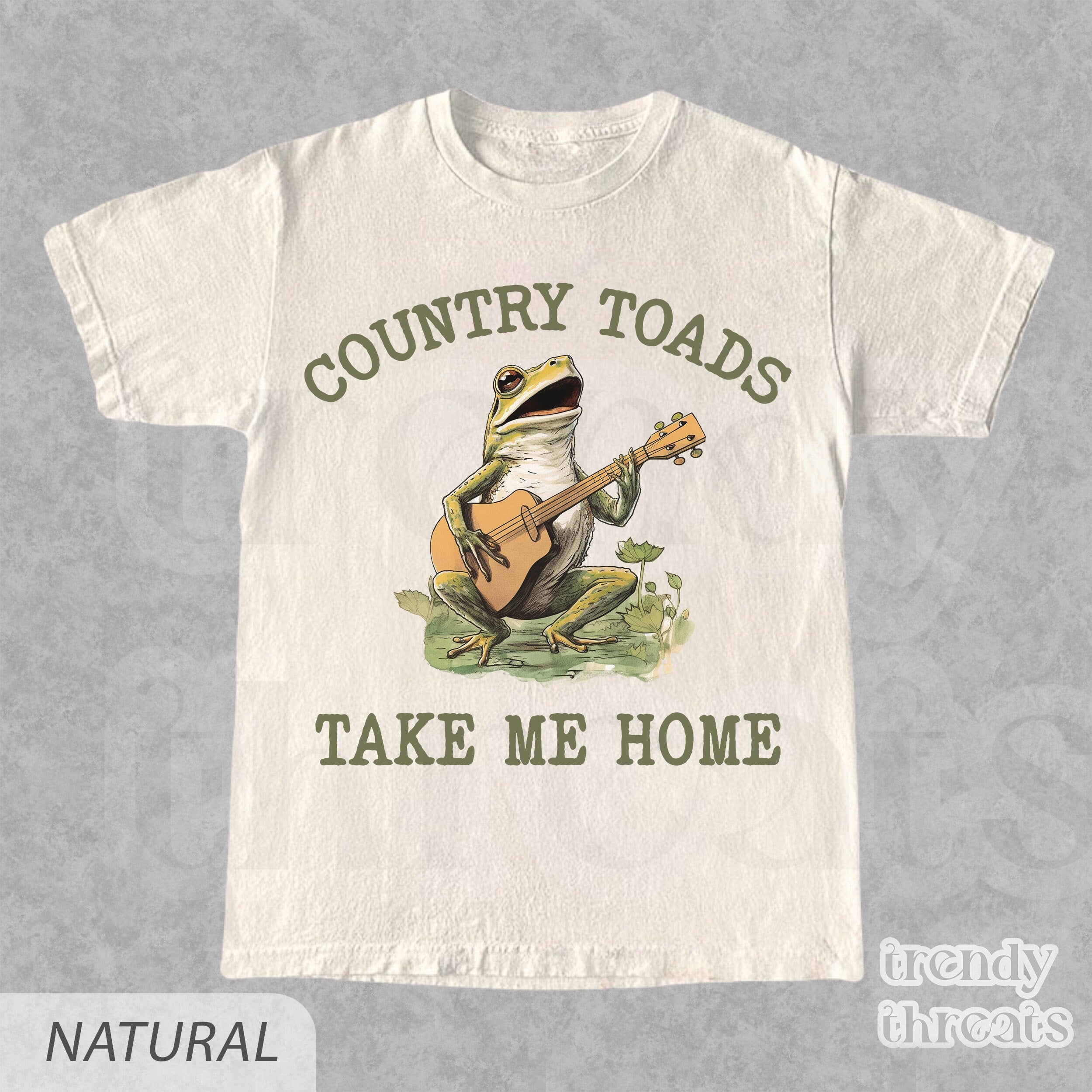 Country Roads Take Me Home T-Shirt Retro Shirt Unisex Meme Tee 90s Frog ...