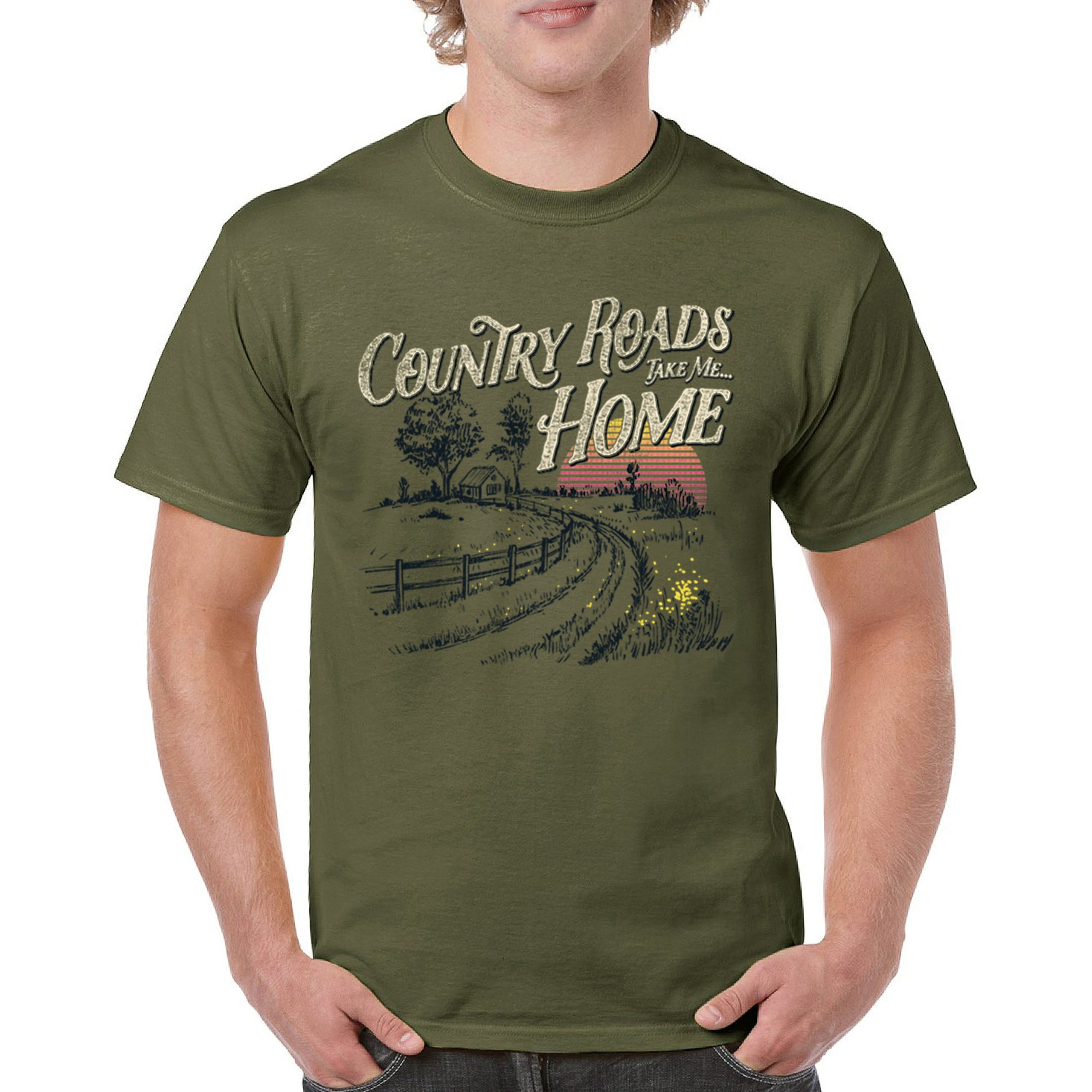 Country Roads Take Me Home T-shirt Vintage Country Music Fan Road Trip ...