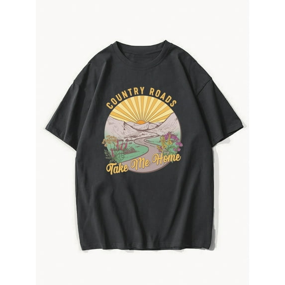 Country Roads Take Me Home Women'S T-Shirt - Walmart.com