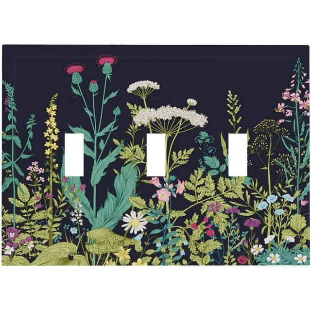 Country Rustic Daisy Butterfly Quote 3 Gang Light Switch Plate ...