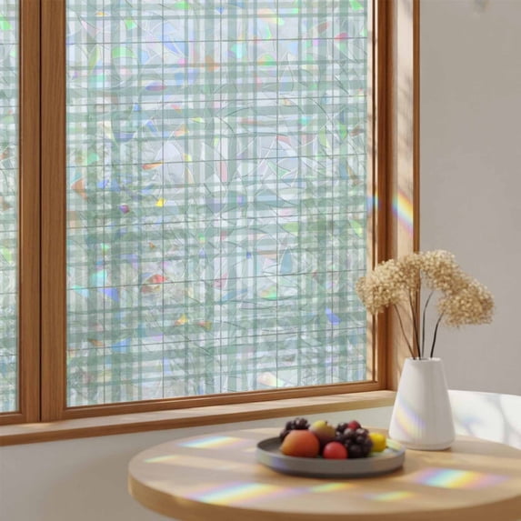 Country Sage Green Geometric Line Window Privacy Film,Heat Control Sun ...