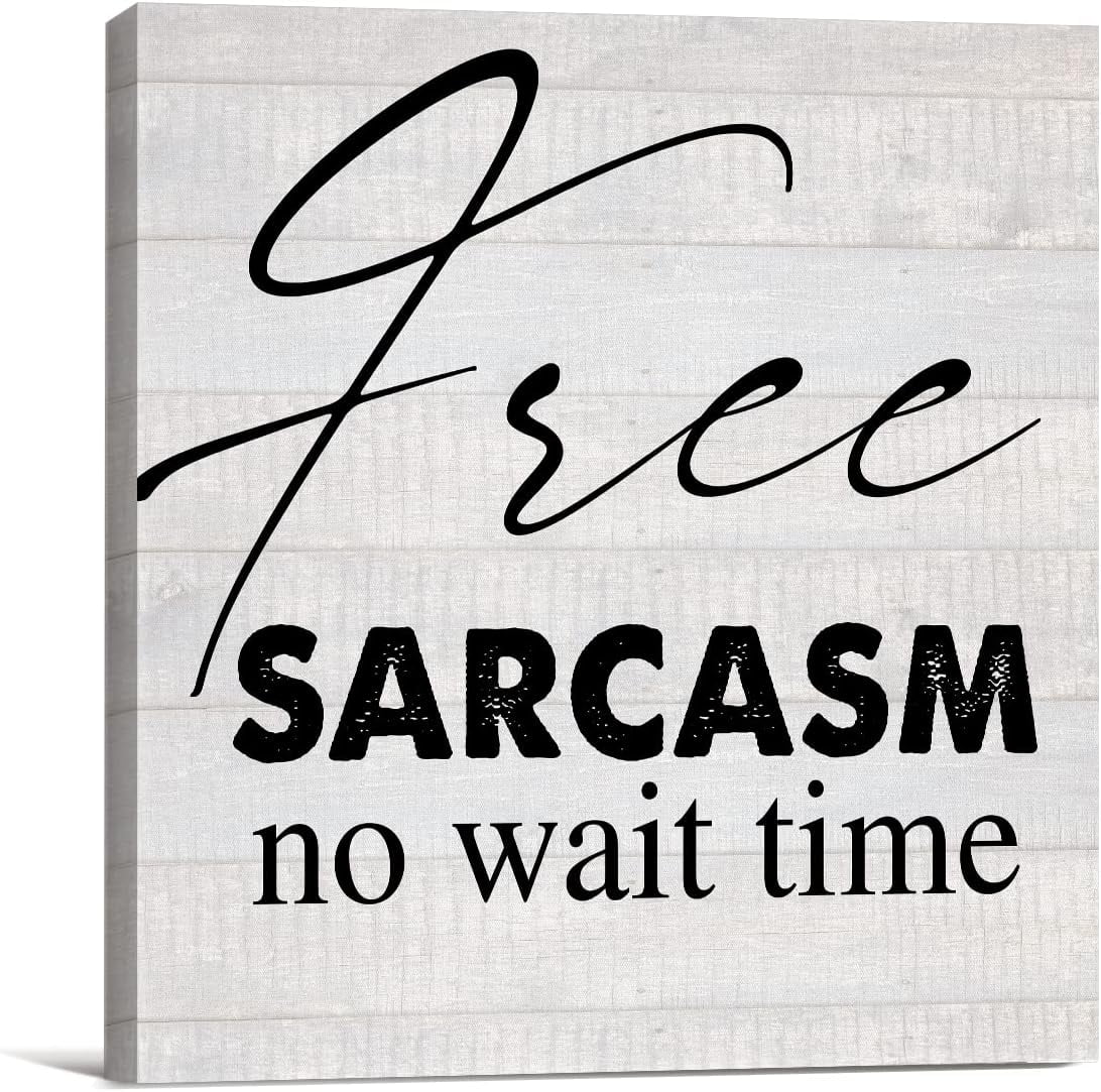 Country Sarcastic Sayings Wood Box Sign Desk Decor Office Coworker ...