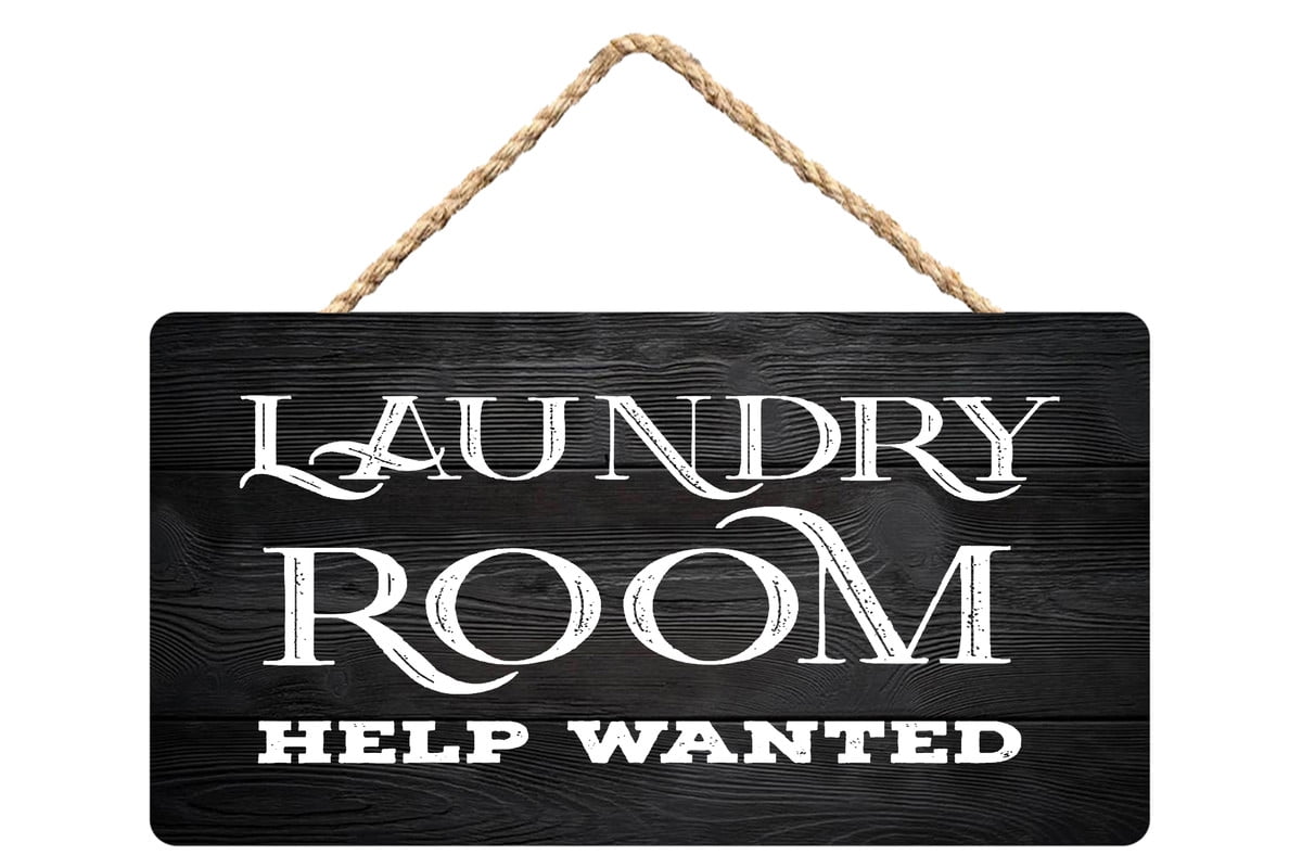 Country Sign Laundry Room Help Wanted Wall Art Home Decor for Home ...