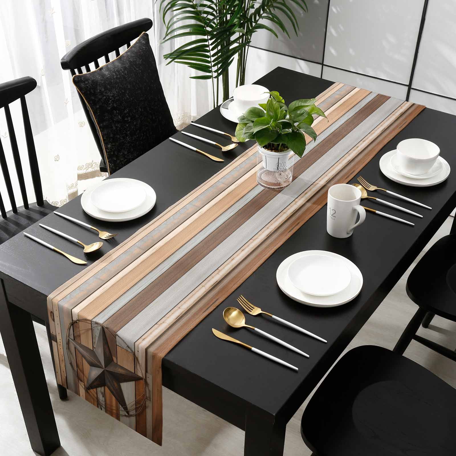 Country Star Brown Table Runner 70 Inches Long - Western Texas Vintage ...