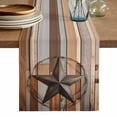 Country Star Brown Table Runner, Western Texas Vintage Farmhouse Wooden ...