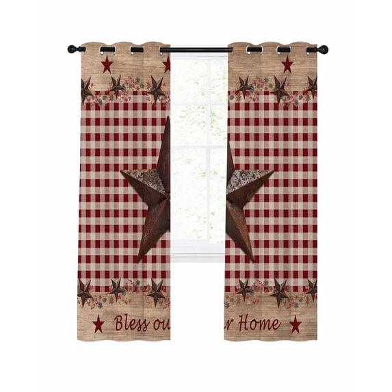Country Star Farm Blackout Curtains 90 Inches Long for Bedroom ...