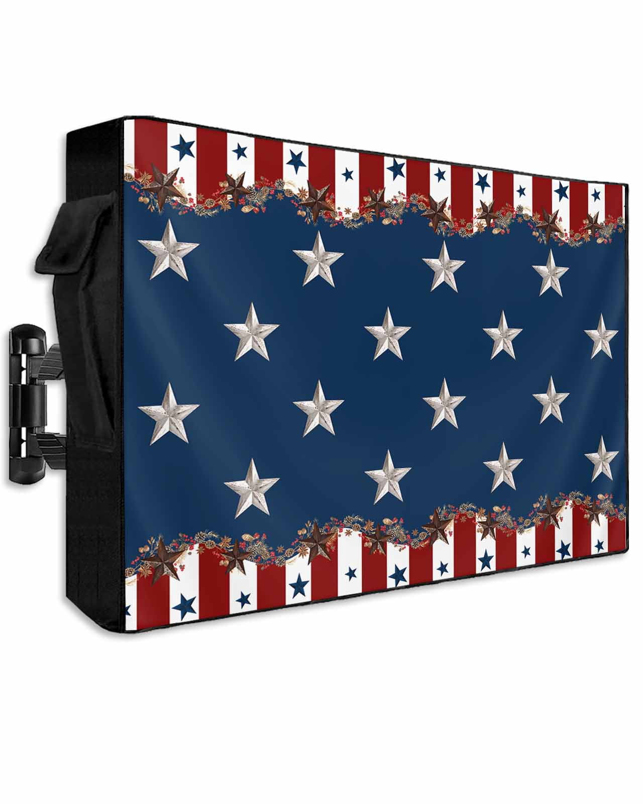 Country Star Farm Outdoor TV Cover 60 to 65 Inch Weatherproof, Red Blue ...