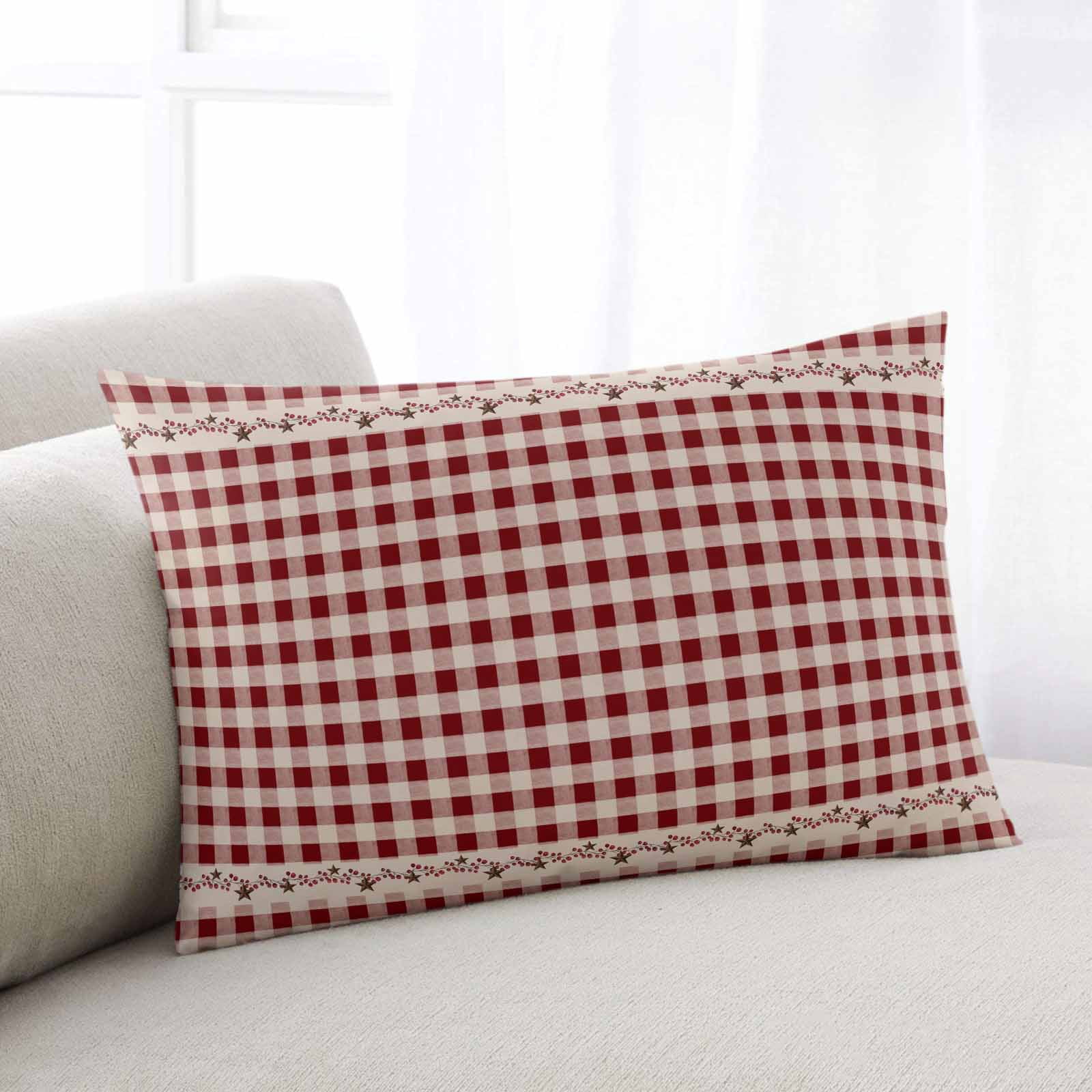Country Star Plaid Body Pillow Cover, Pillowcase Protectors with Zipper ...