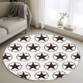 Country Star Texture 4FT Round Area Rugs Western Metal Traditional ...