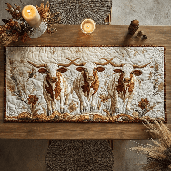 Country Strength Quilted Table Runner, USA 250th Year Freedom ...
